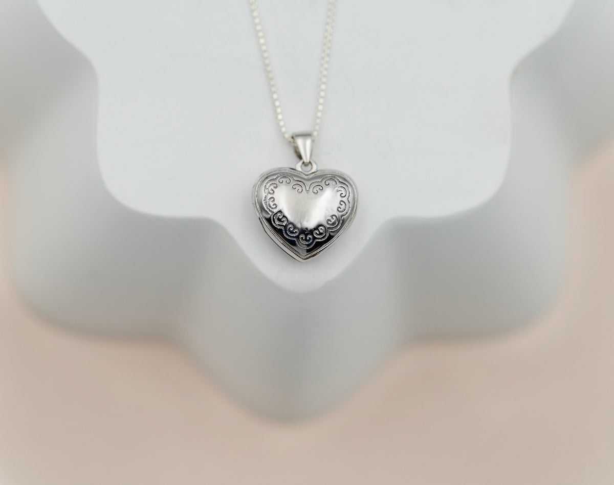 Children's Sterling Silver Heart Locket That Opens for Little Girls ...