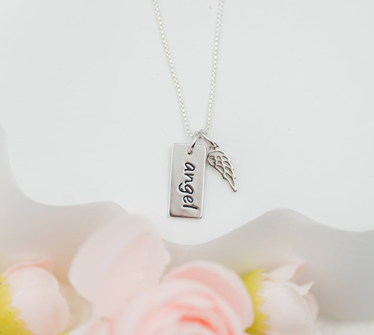 Children's Sterling Silver Angel Necklace with Wings for Little Girls ...