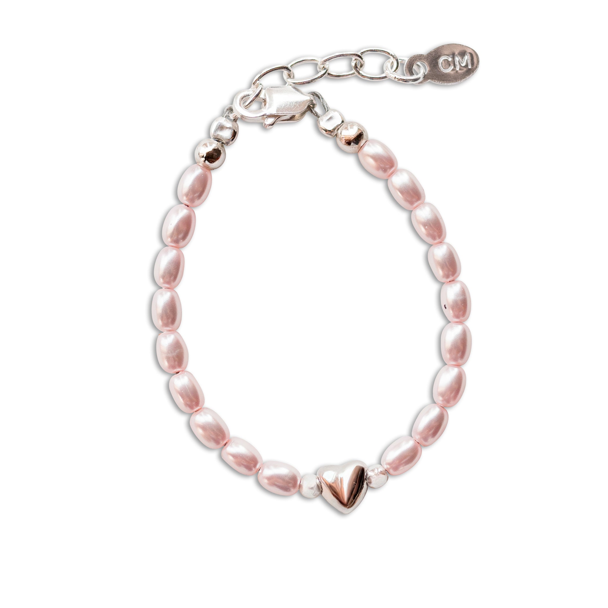 Destiny (Pink) - Sterling Silver Pink Pearl Bracelet for Children ...
