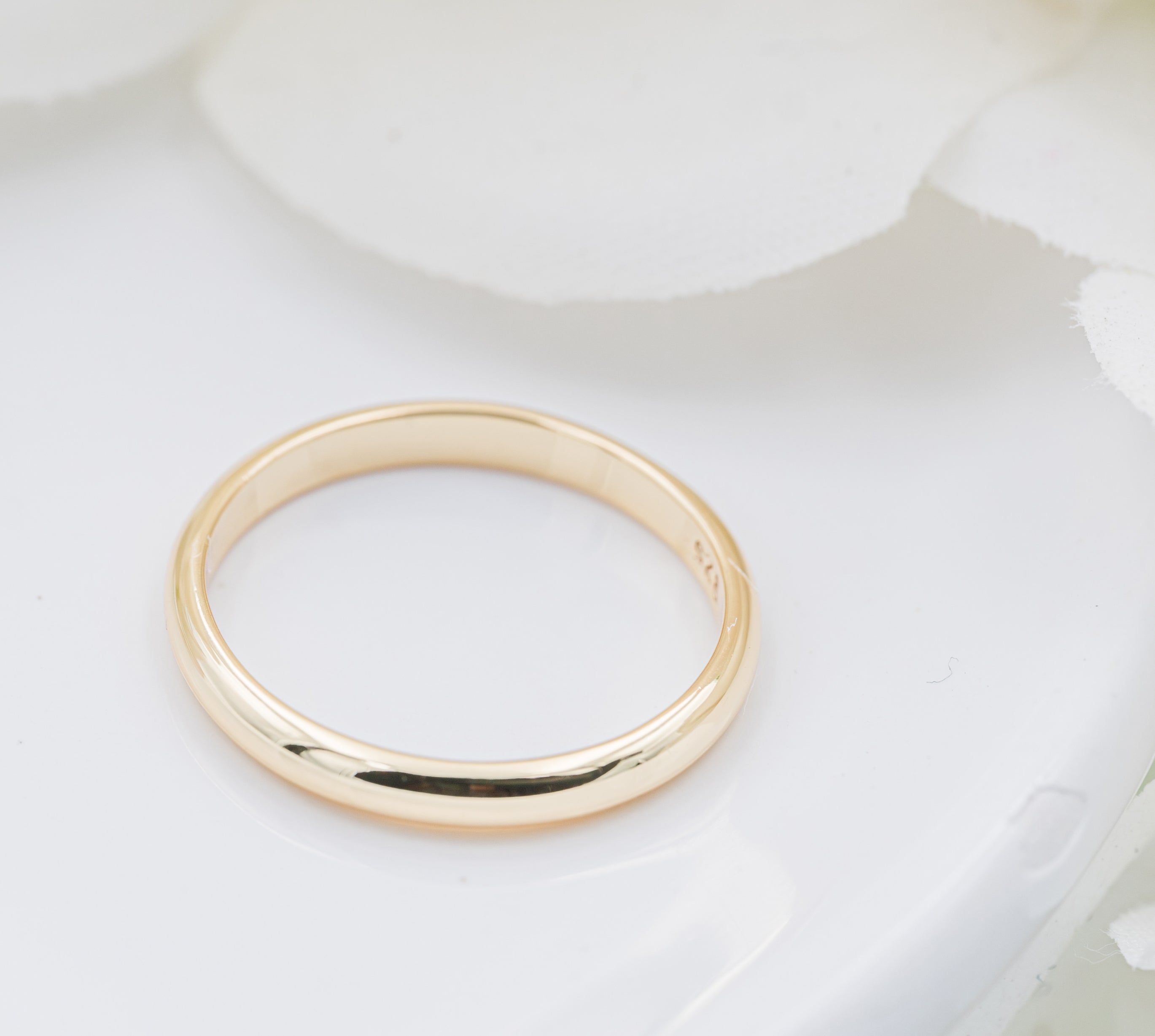 14K Gold-Plated Baby Ring - 2mm Band for babies, kids, and women ...