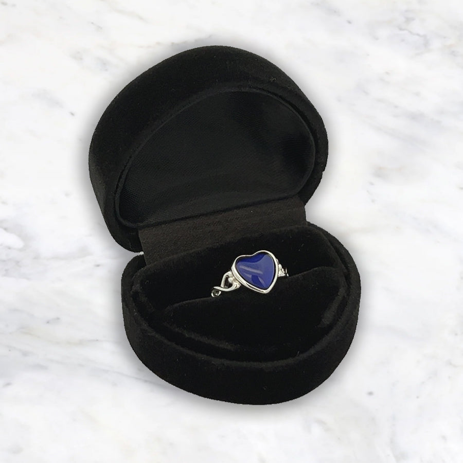 Sterling Silver Color Changing Heart Mood Ring for Children and Women ...