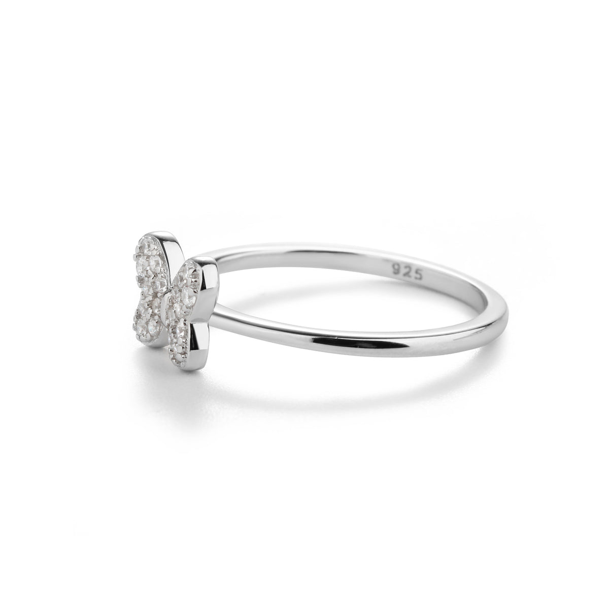Sterling Silver Clear CZ Butterfly Baby Ring for Little Girls Jewelry ...