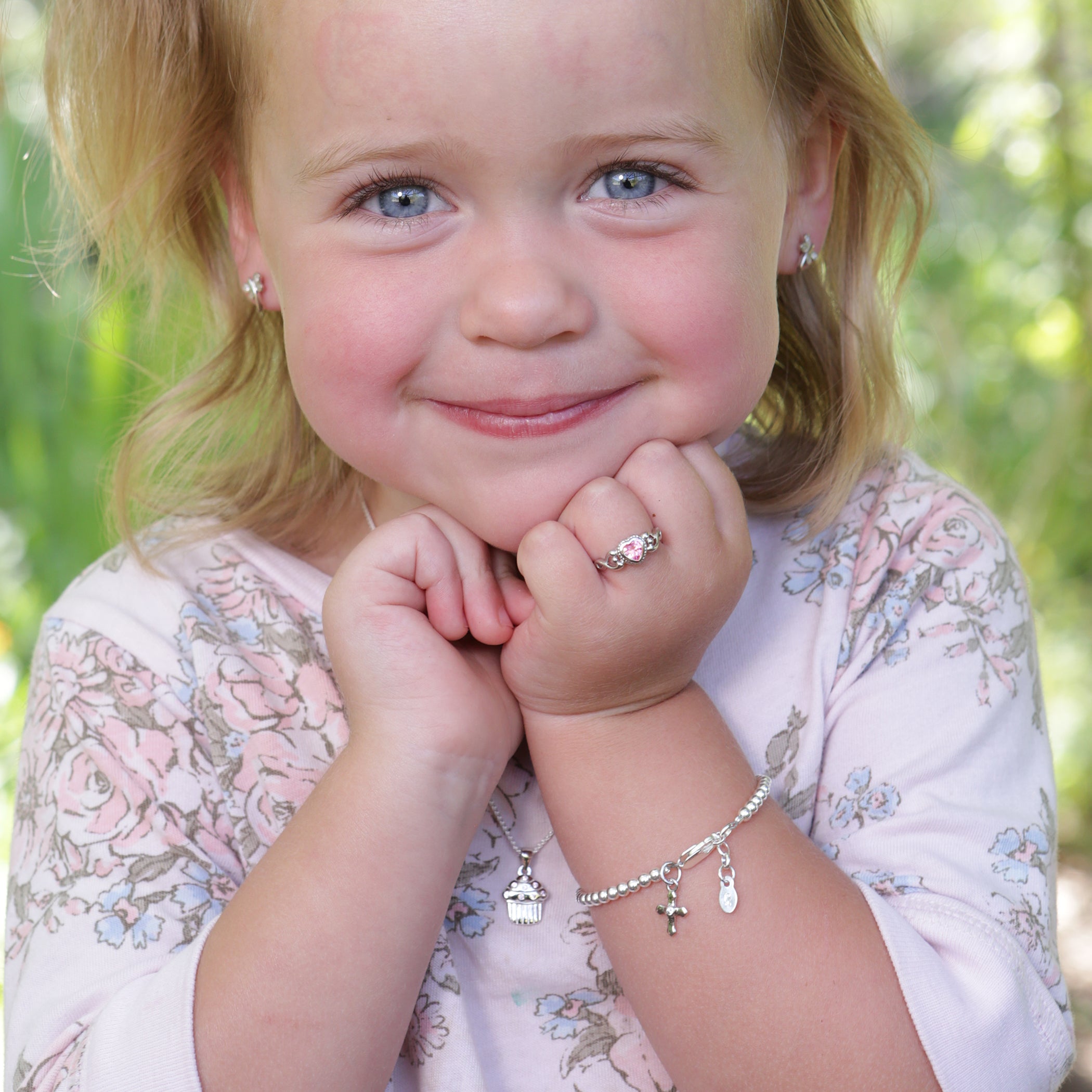 Sterling Silver Heart Birthstone Baby Ring for Kids – Cherished Moments ...