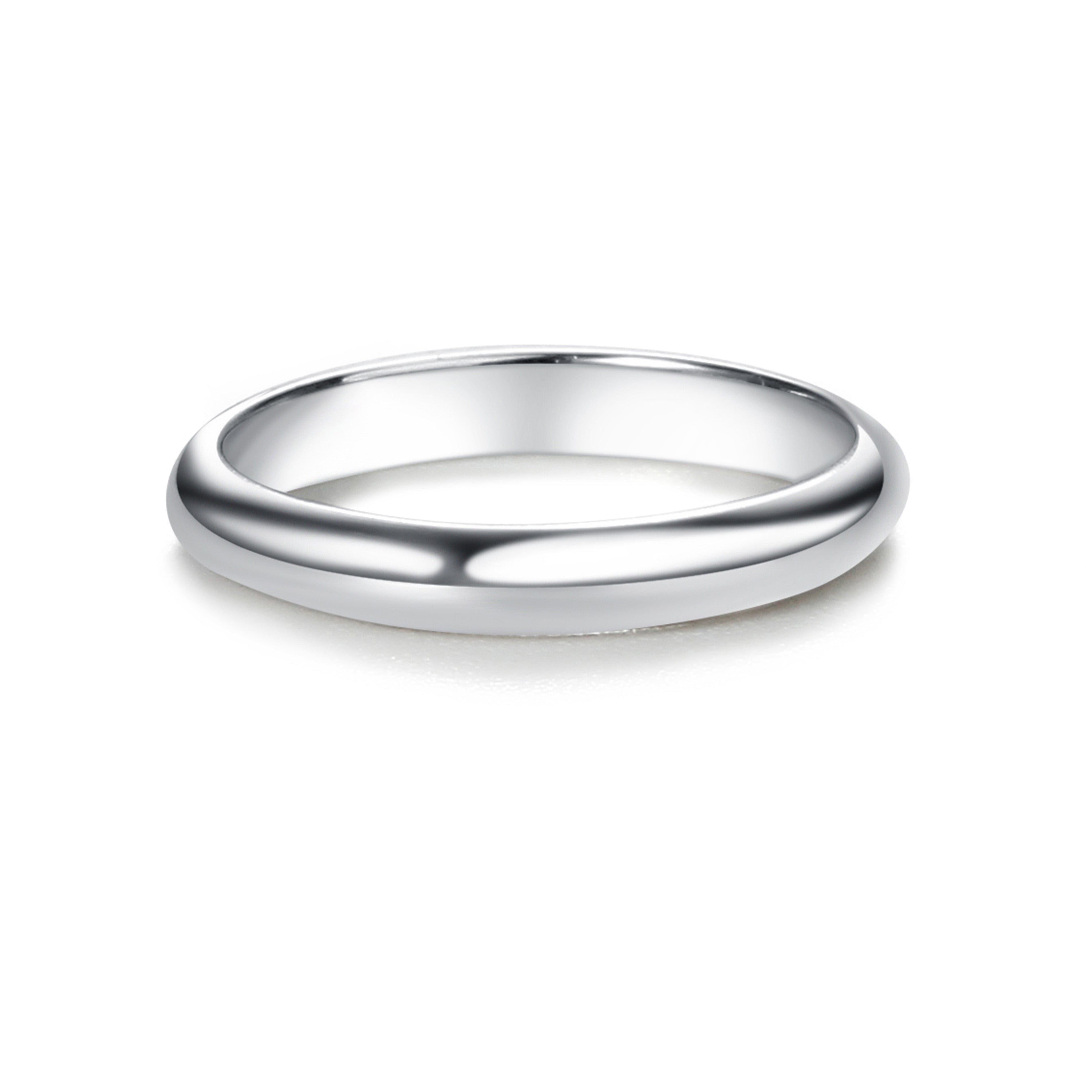 Sterling Silver Baby Ring - 2mm Silver Band for Babies, Kids and Women ...