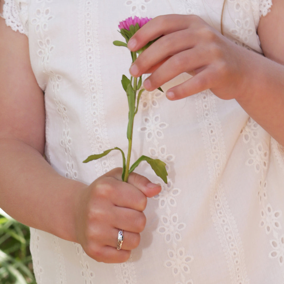 Girls Sterling Silver Baby Ring with Heart and Accented with Diamond ...
